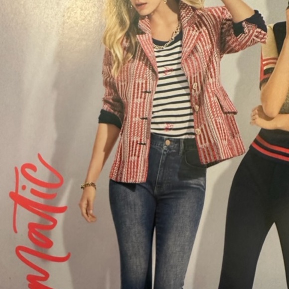 CAbi | Jackets & Coats | Cabi Patchwork Blazer 628 | Poshmark